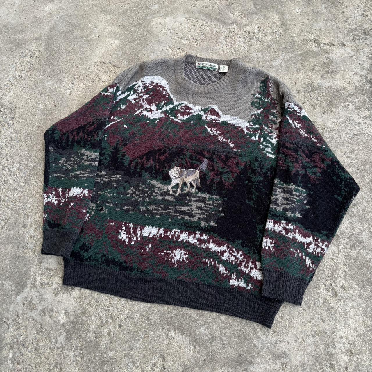Vintage Wolf Sweater Size - xl See pics for info... | Depop