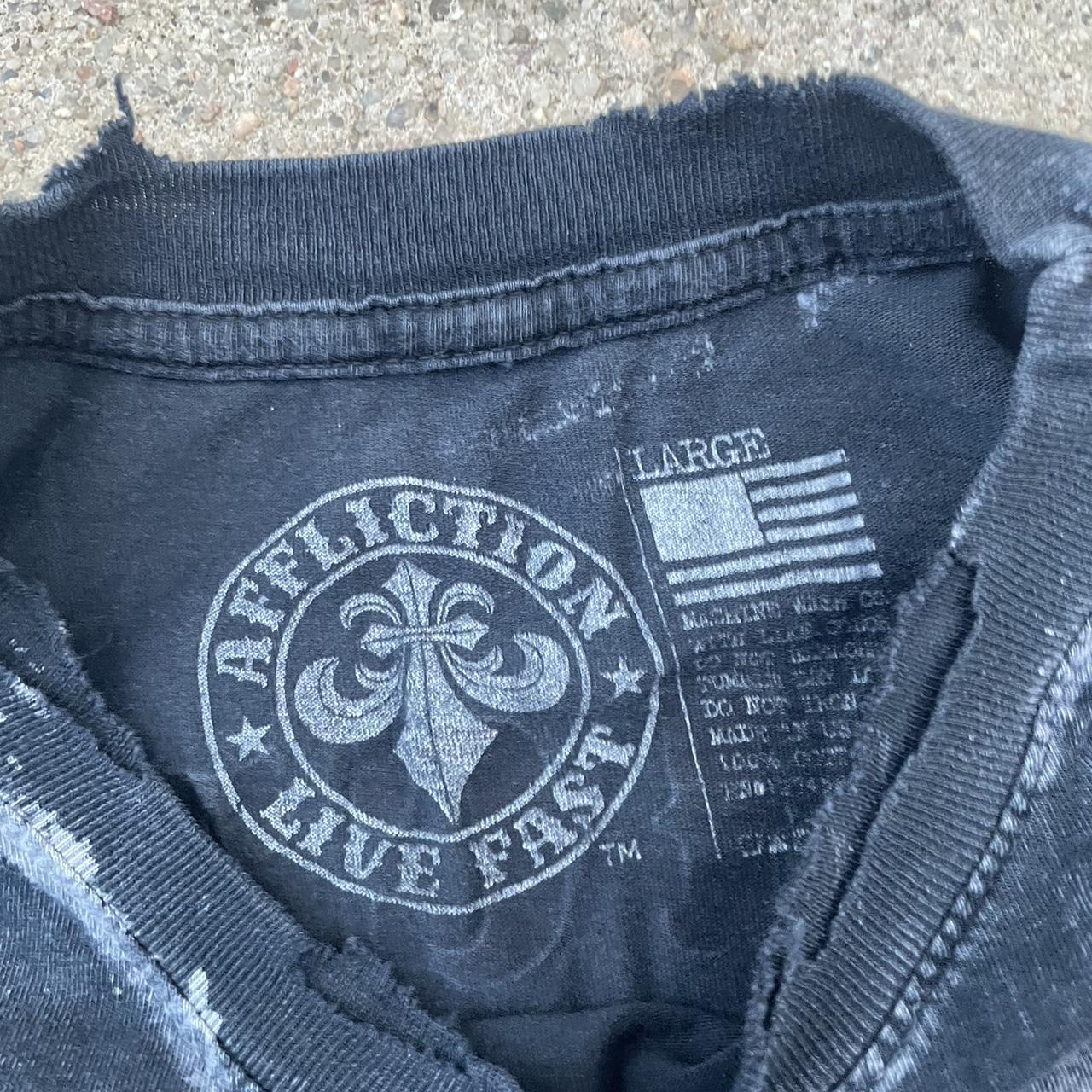 Affliction Shirt men’s large emo grunge... - Depop