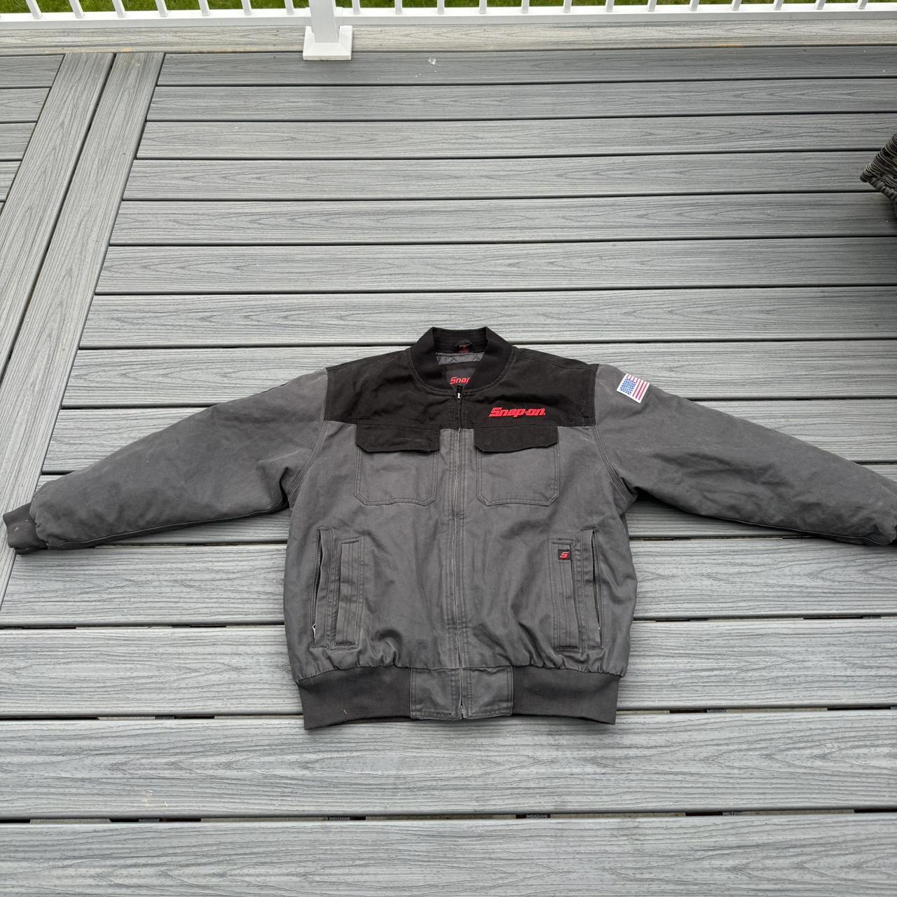 Vintage snap on work jacket - Depop