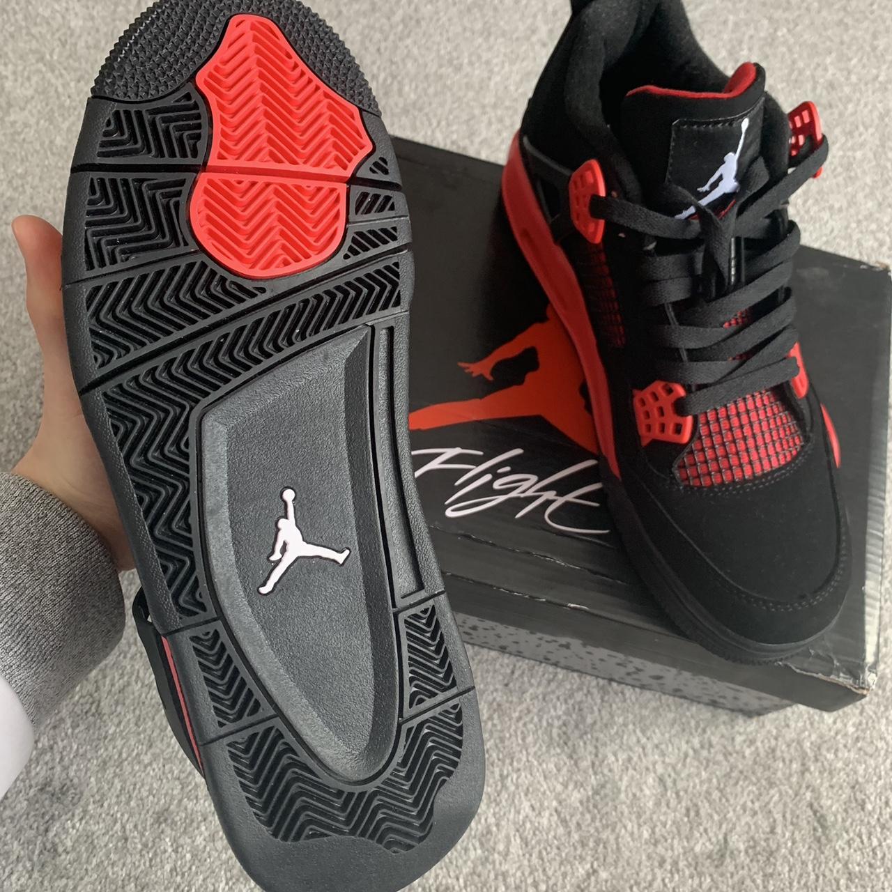 Jordan 4 Red Thunders Size 7.5 UK New, unworn and... - Depop