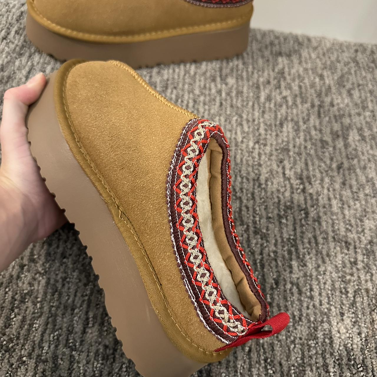 Fake platform fluffy uggs never worn brand new size... - Depop