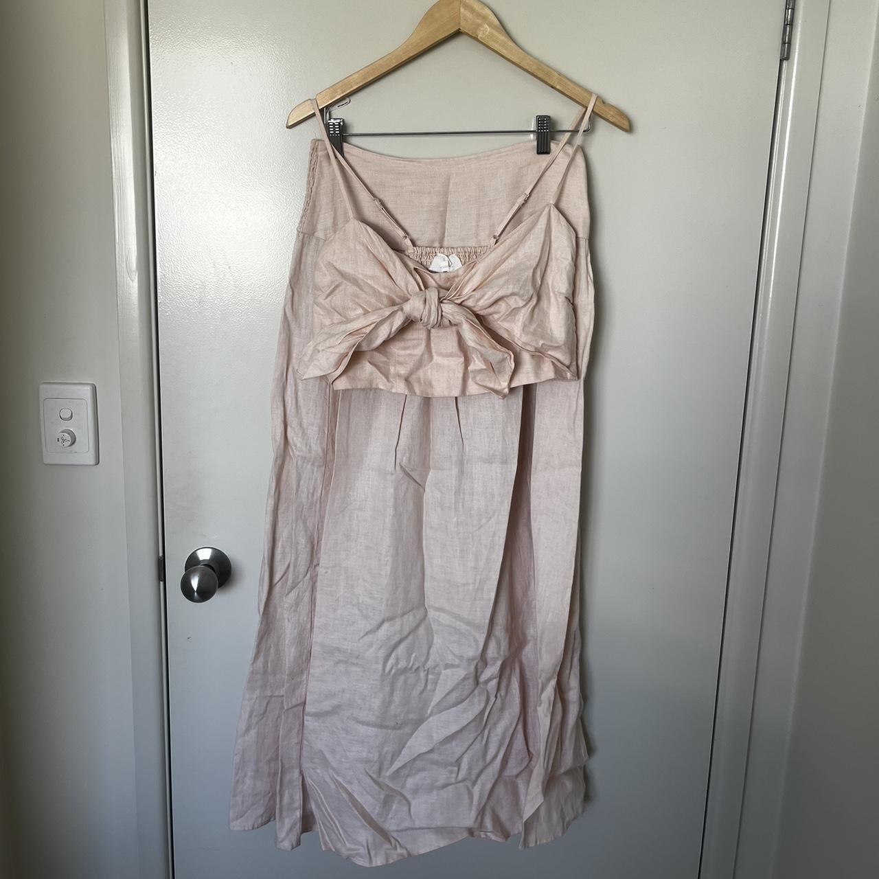 Matching light pink linen set, will iron before... - Depop
