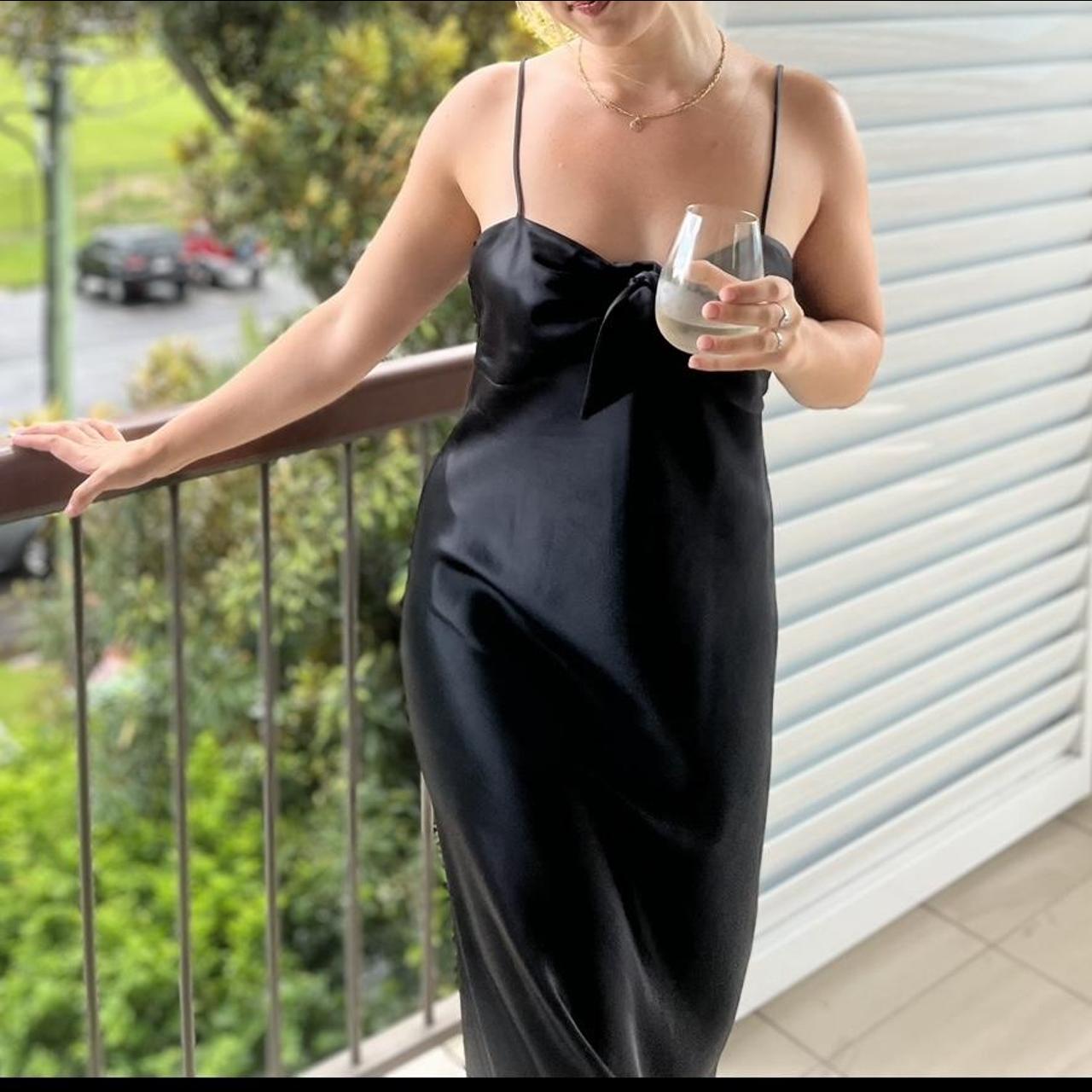Silky black dress (perfect LBD!!), never let me... - Depop