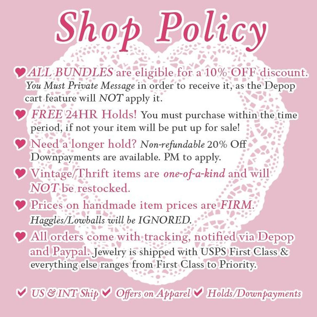 Shop Policy ♡ ♡ ♡ 💌 Ships within 3-4 Business... - Depop