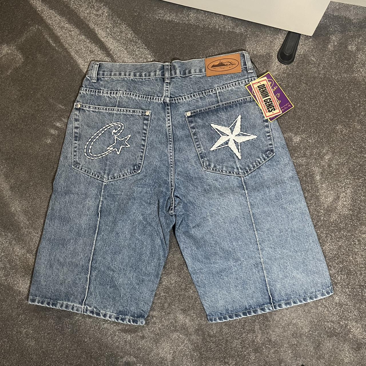 Corteiz C-Star Denim Jorts Brand New with Tags Size:... - Depop