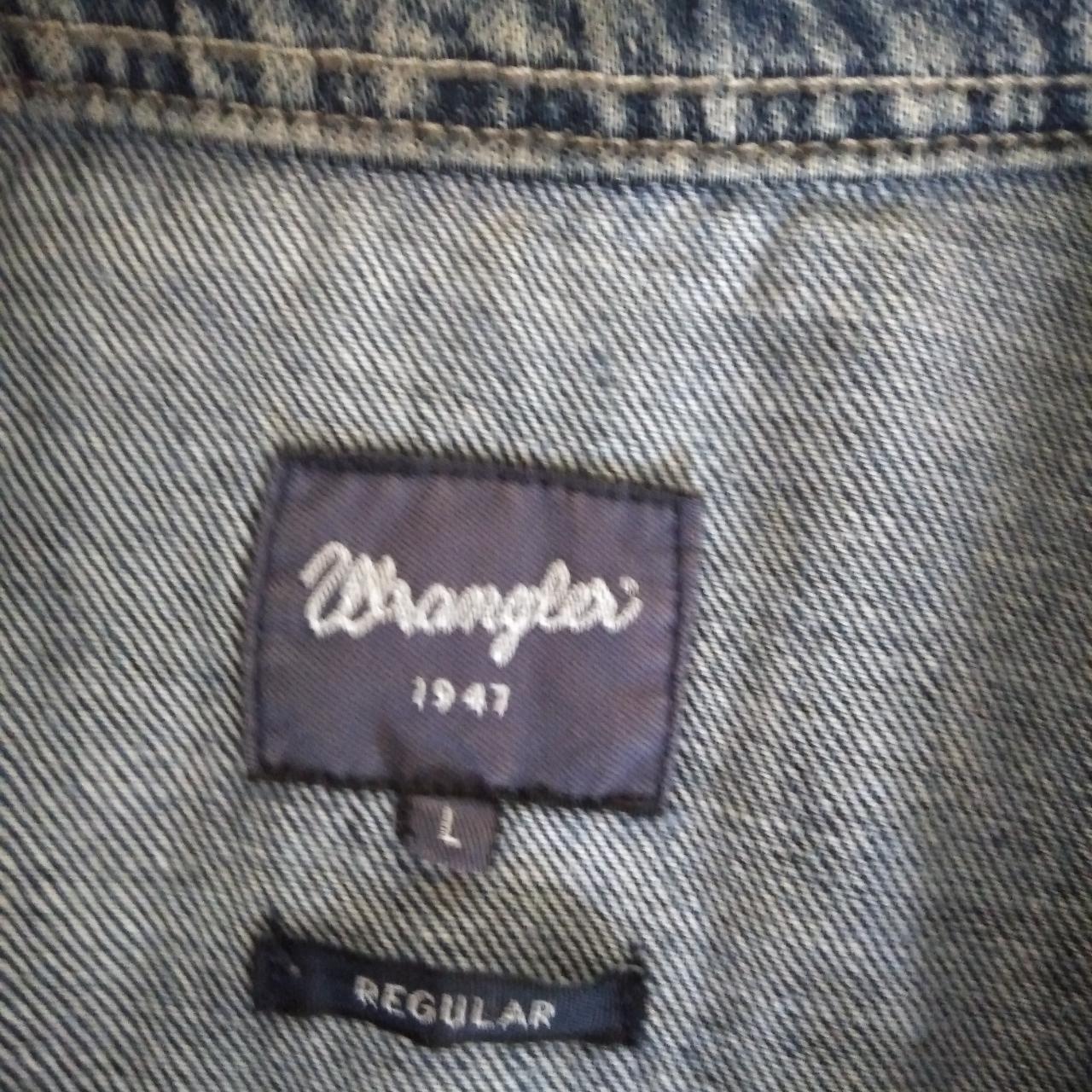 Wrangler "1947" Large Denim Trucker Jacket... - Depop