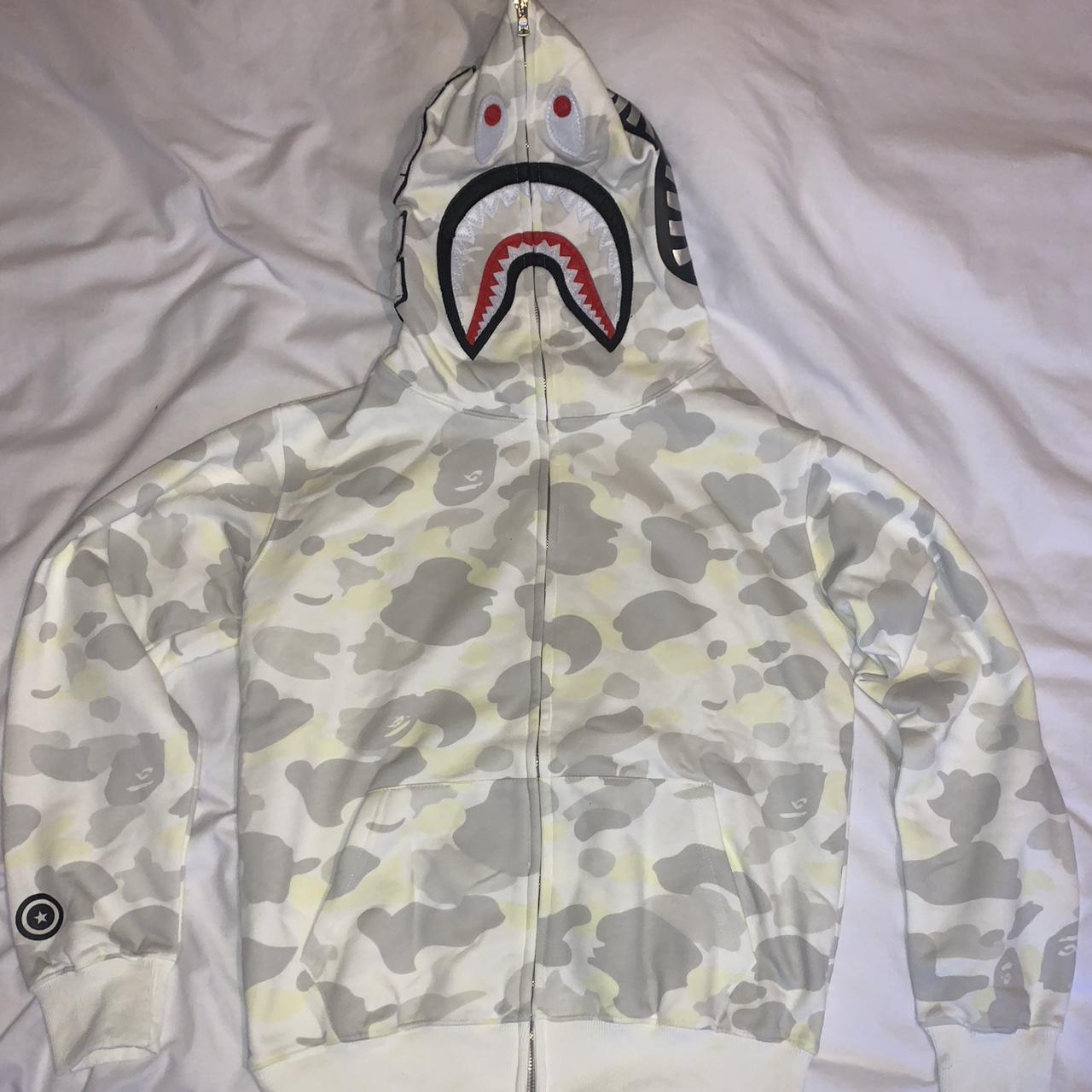 White Bape Shark Hoodie (BLACK FRIDAY SALE) BRAND... - Depop