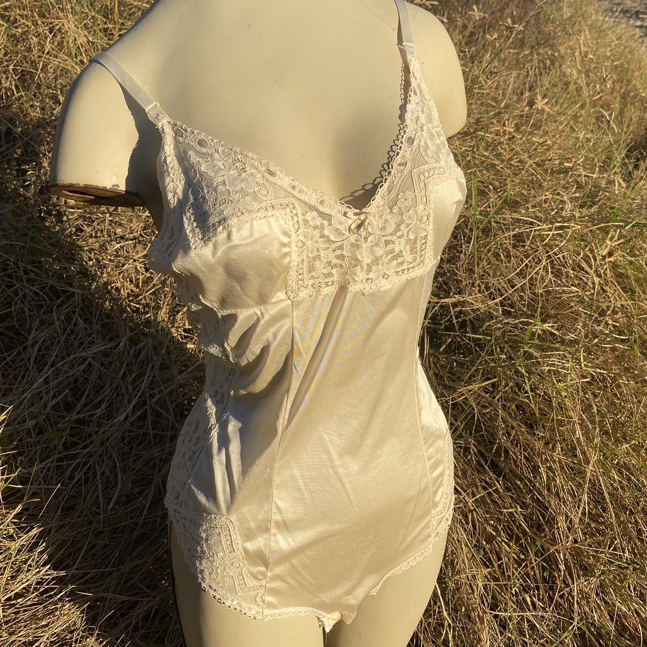 vintage 80s teddy - beautiful mute pink ribbon... - Depop