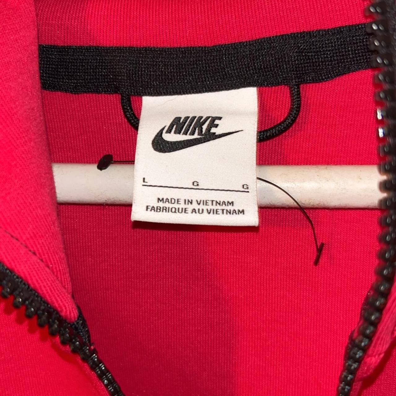 Red Nike Tech Fleece Jacket worn 2-3 times Size L - Depop