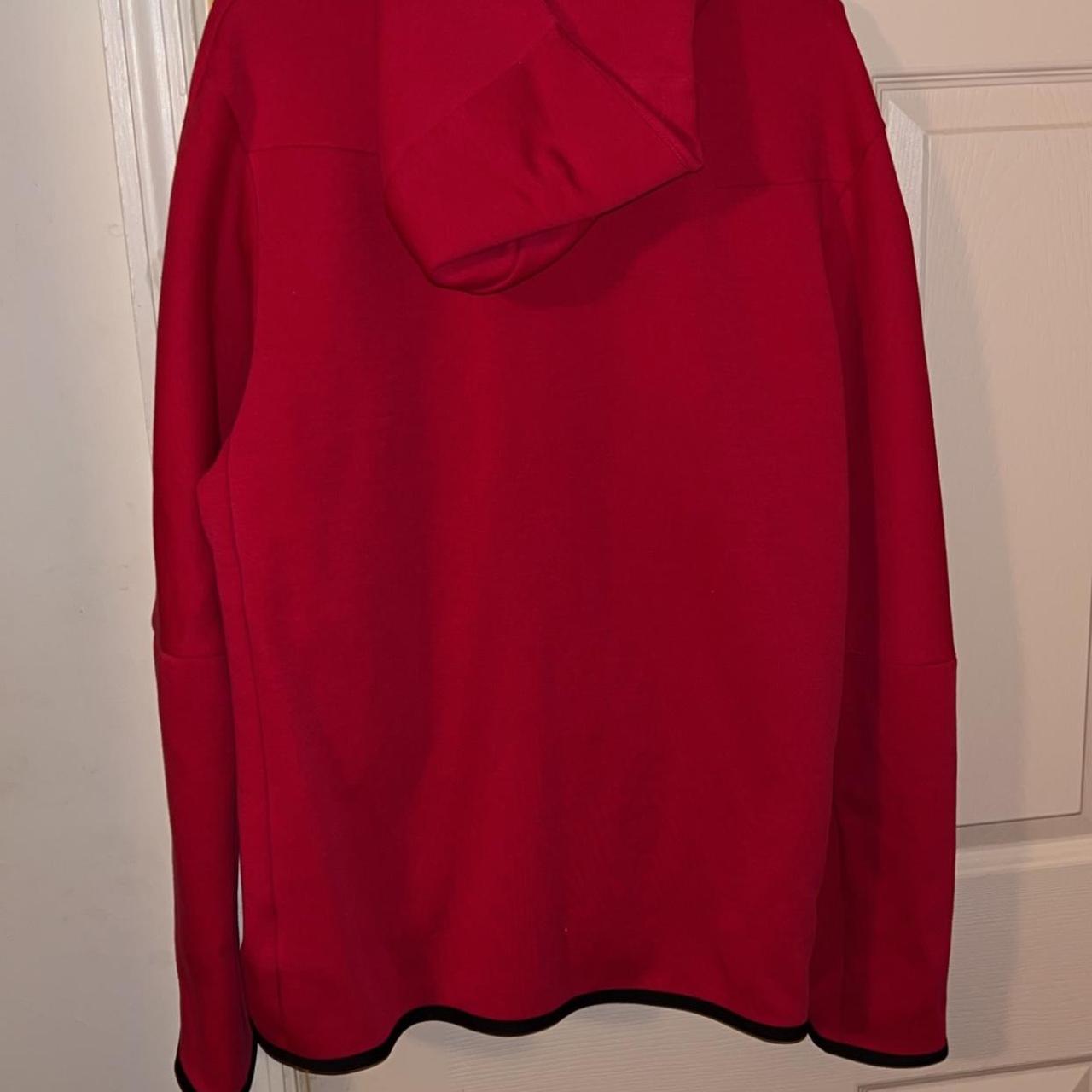 Red Nike Tech Fleece Jacket worn 2-3 times Size L - Depop