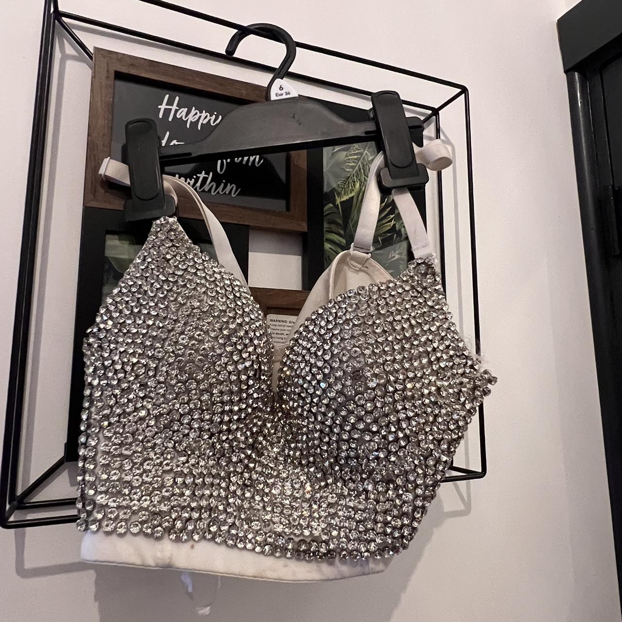 Diamond bralette Stunning bra/ crop corset too... - Depop