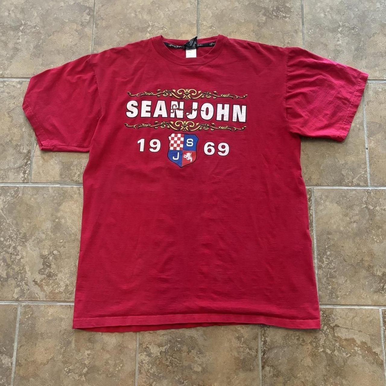 Sick Sean John red t shirt size 2XL Minor flaws,... - Depop