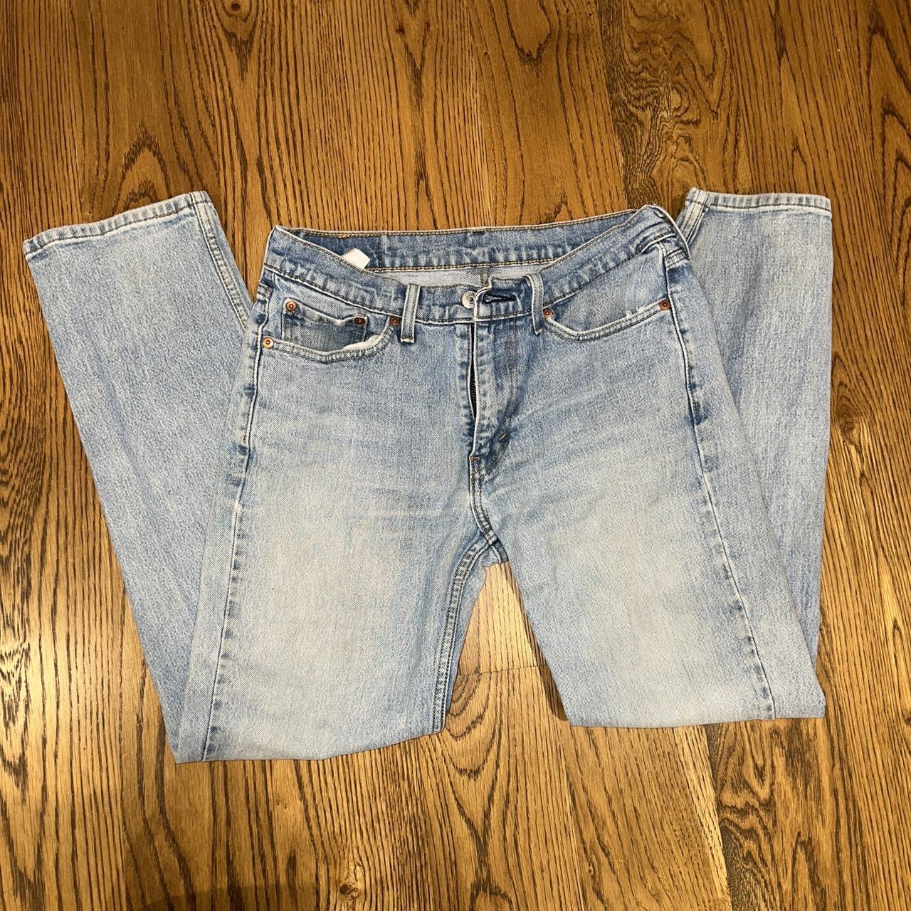Very worn Levi’s 514 jeans size 30x30. Back seam... - Depop