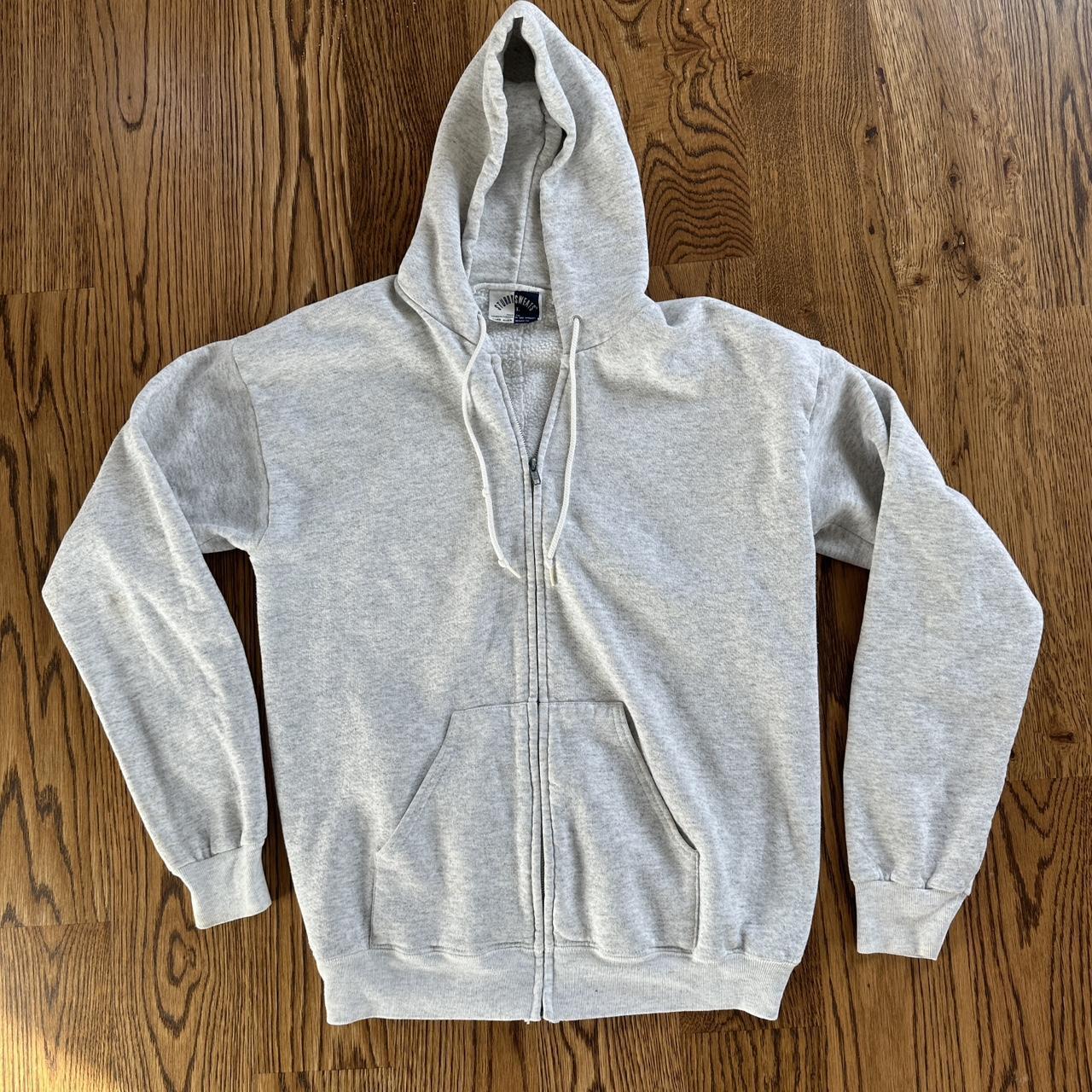 Vintage Sturdy Sweats Gray Zip Up Hoodie Size Large Depop