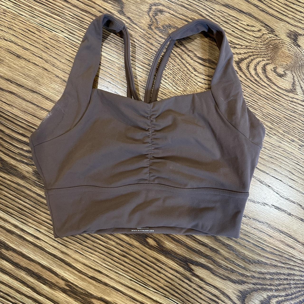 Buffbunny brown sports bra size XS - Depop