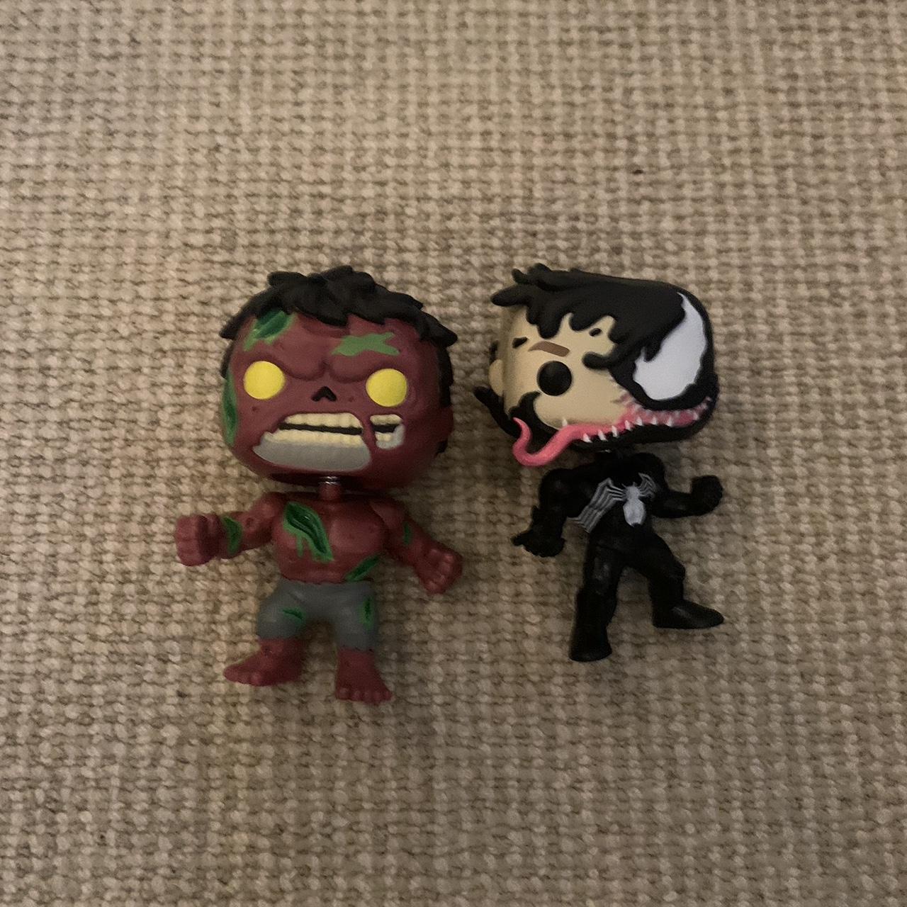 Funky Pops Two Funko Pops which are Red Hulk And Venom - Depop