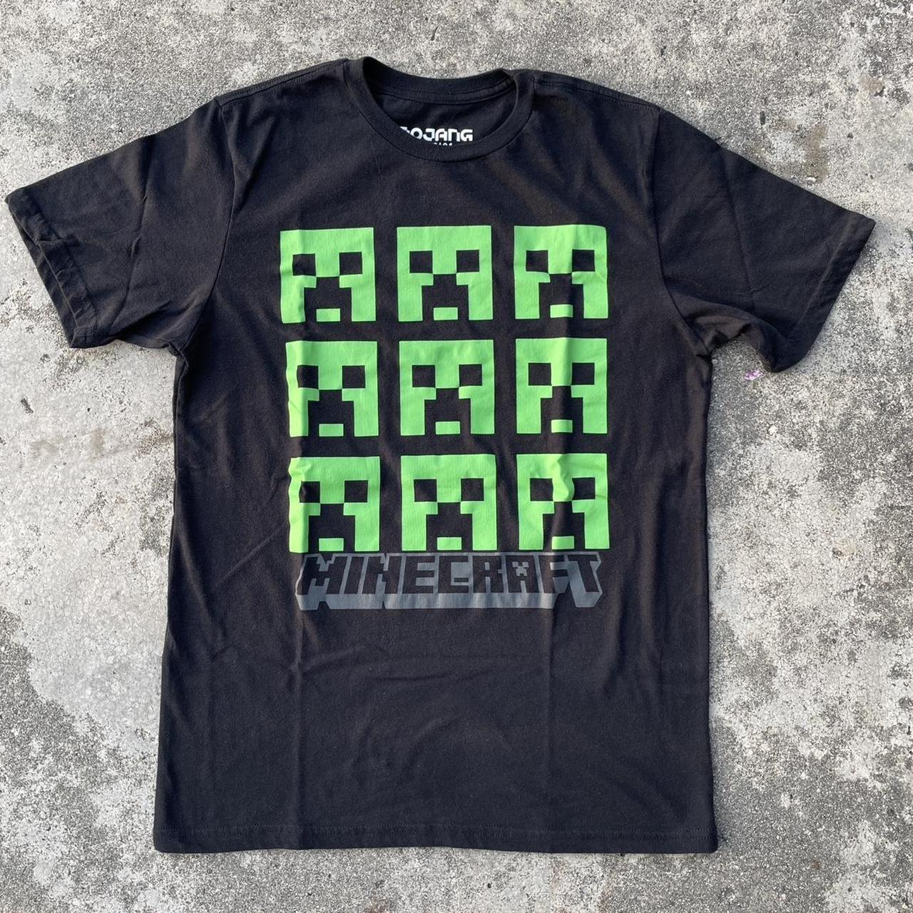 boys minecraft creeper tee will fit medium baggy,... - Depop