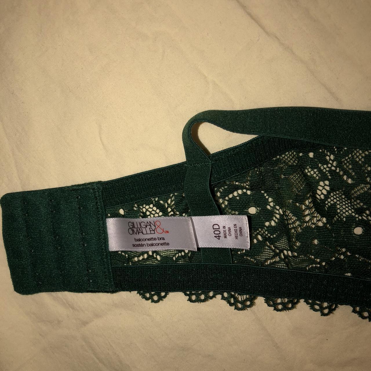 GILLIGAN & O'MALLEY EMERALD GREEN LACE BRA size... - Depop