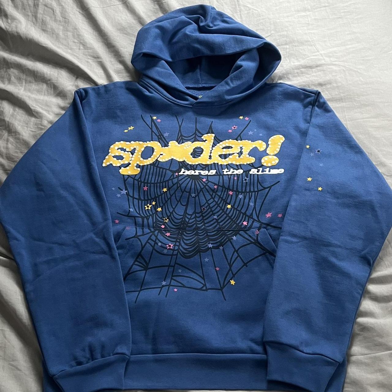 Sp5der Hoodie TC Blue #streetwear #hoodie#spider... - Depop