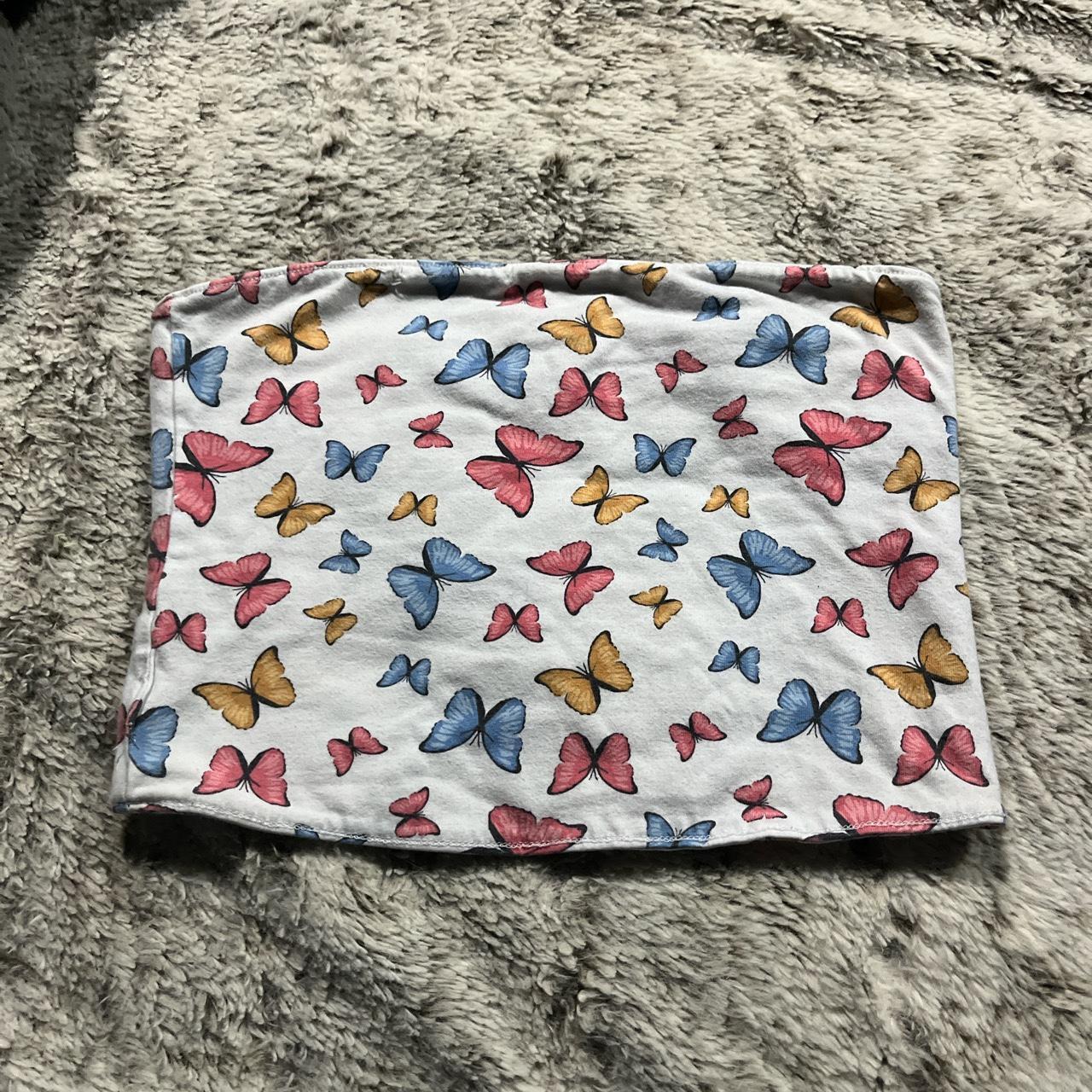holister butterfly tube top u can wear inside out... - Depop