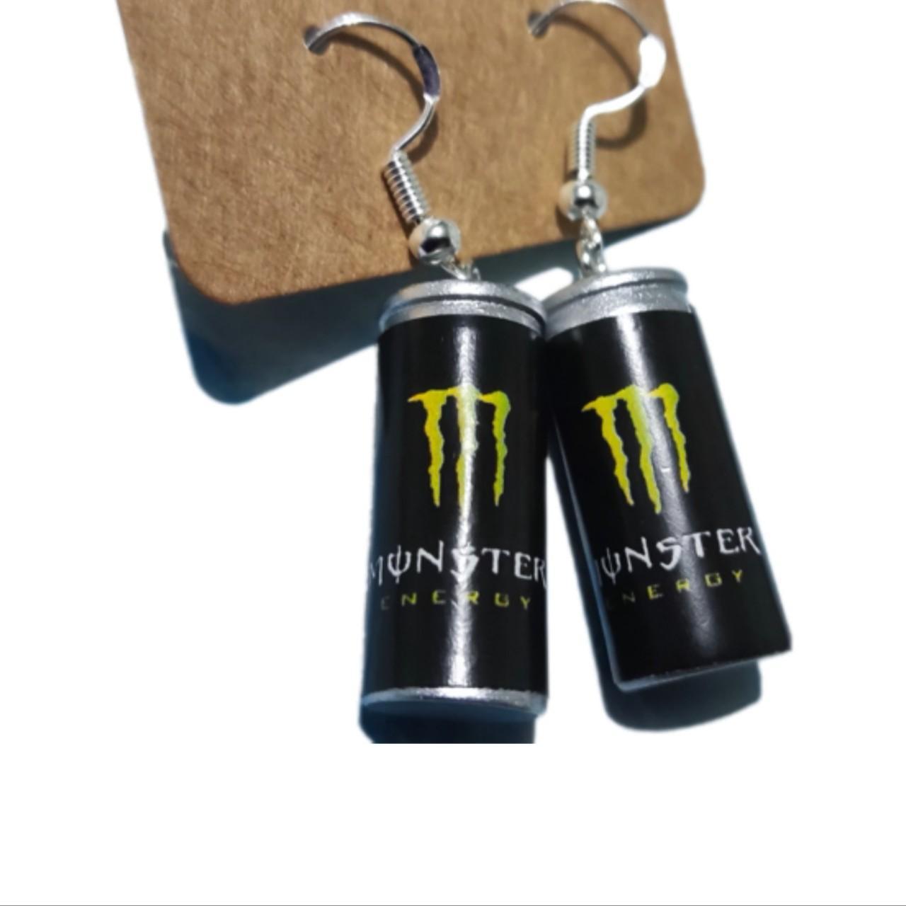 3D monster energy original drink can earrings! ASTM... - Depop