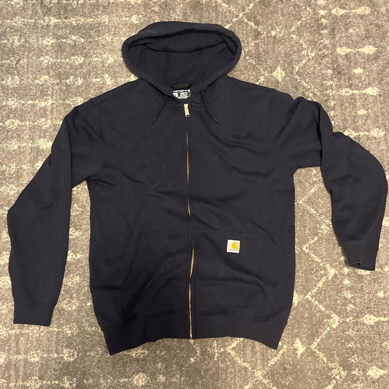 men’s carhartt zip up gold zipper very soft carhartt... - Depop