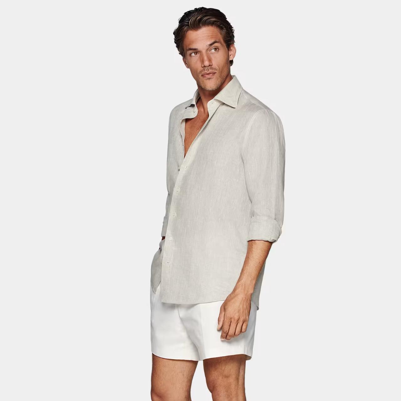 ZARA 100% LINEN SHIRT | ZARA MAN. REGULAR FIT SHIRT... - Depop