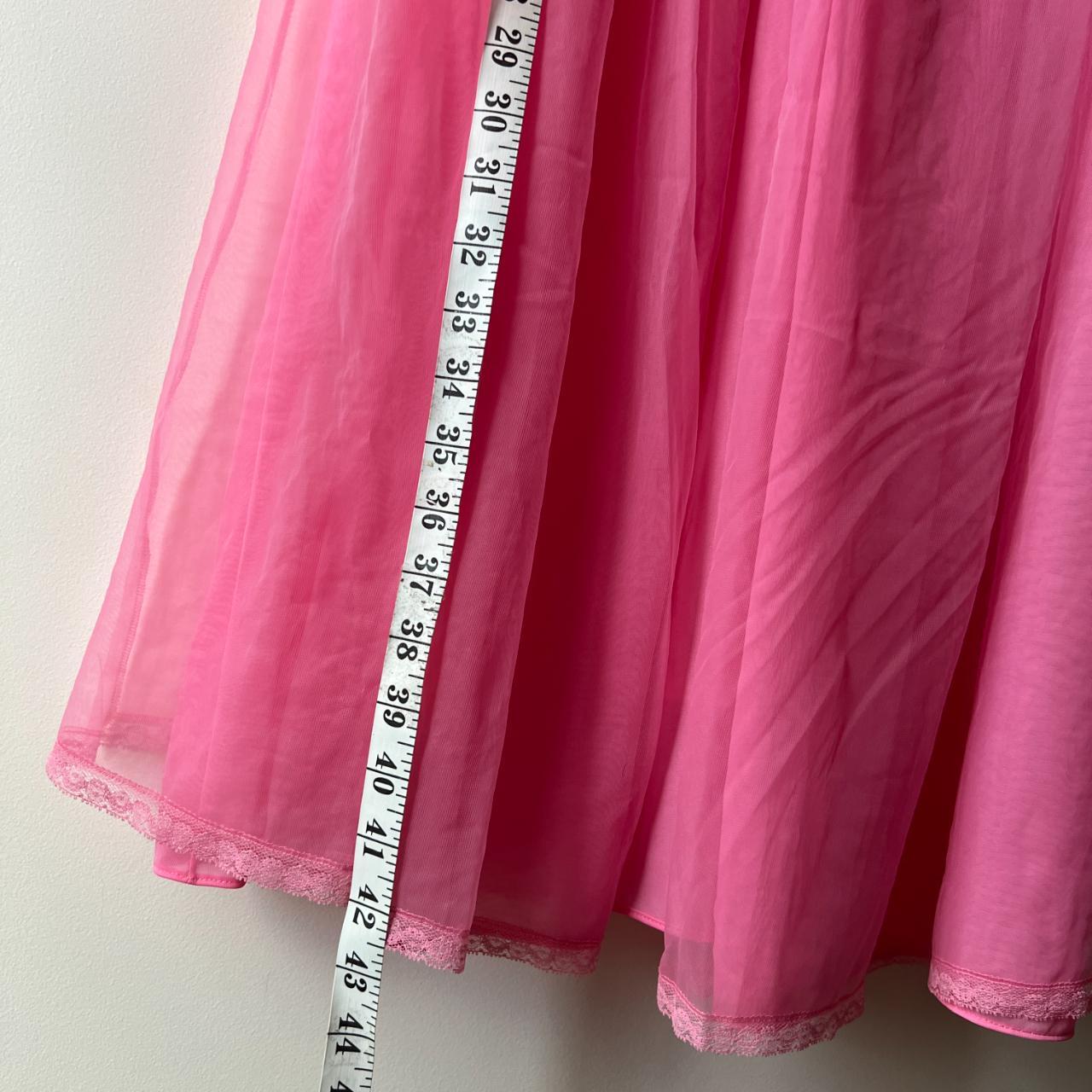 GOTHAM GOLD STRIPE Shocking Pink Chiffon Robe... - Depop