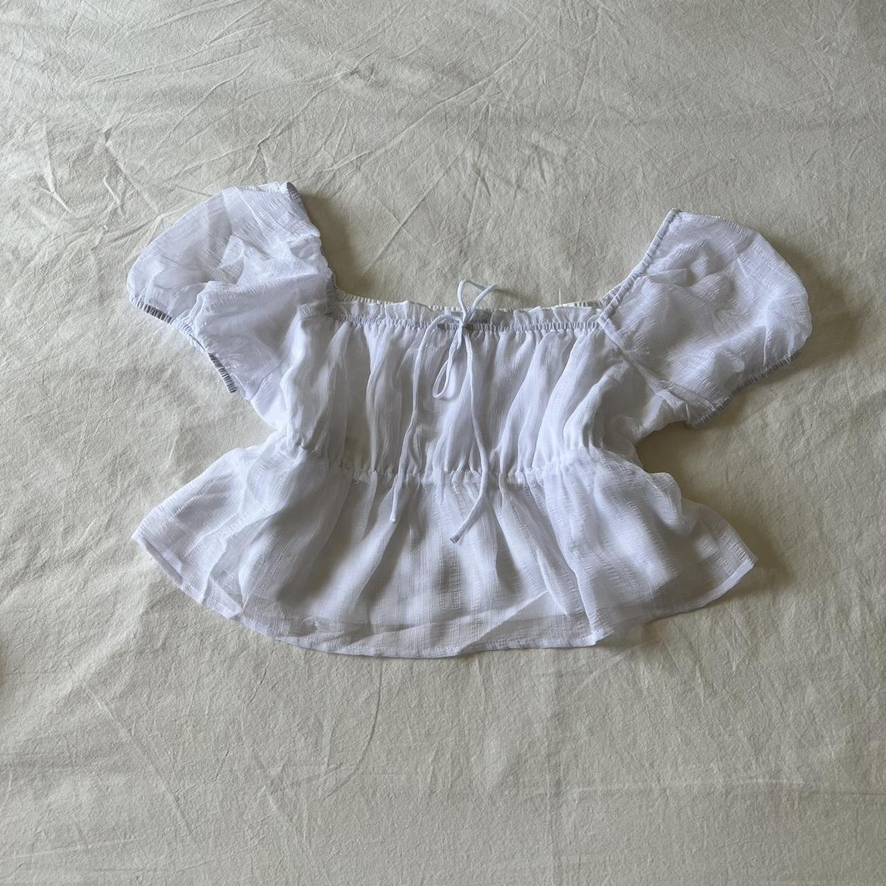 Cottagecore White Puff Blouse - New with tags, never... - Depop