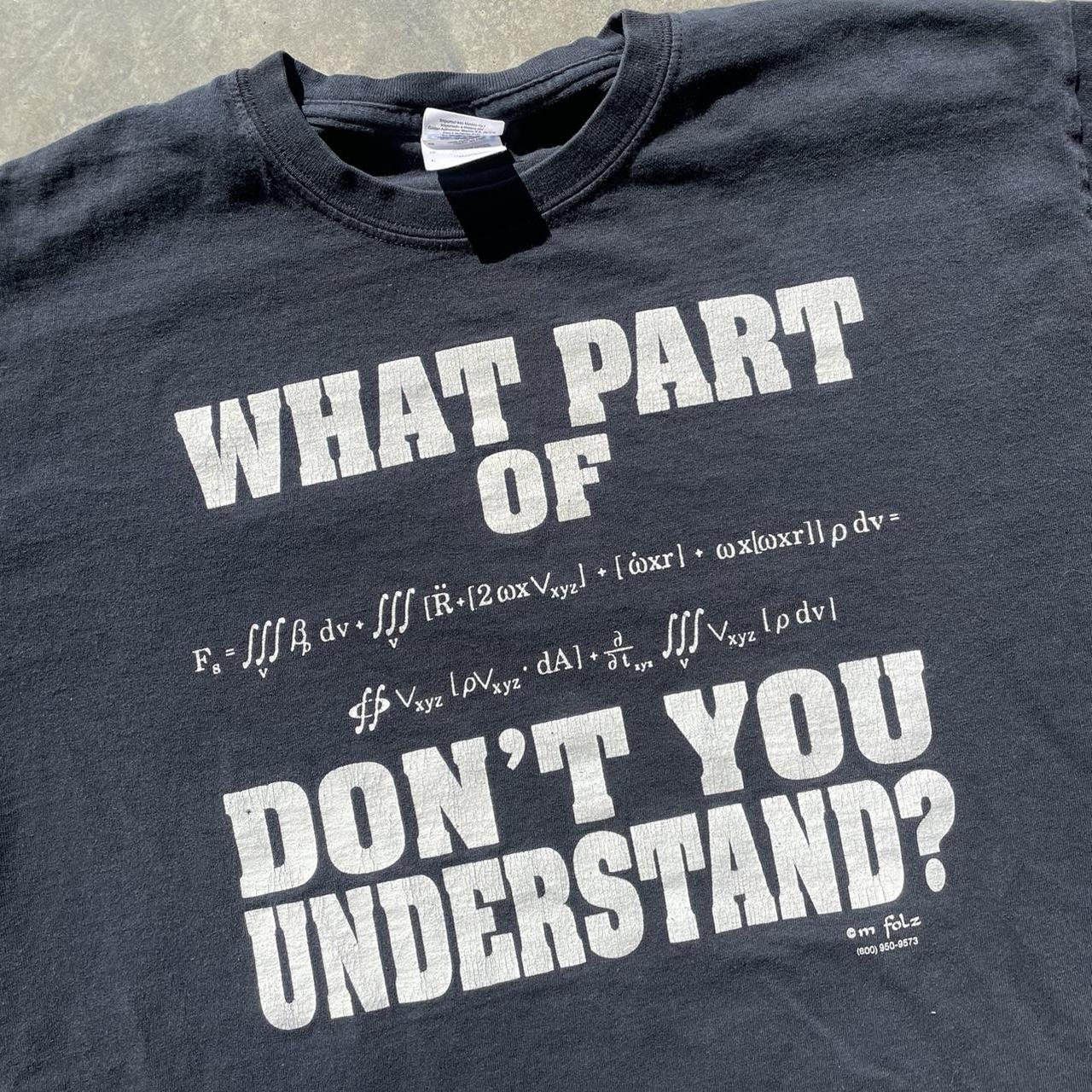 Vintage Y2K funny nerd math tee shirt Size... - Depop