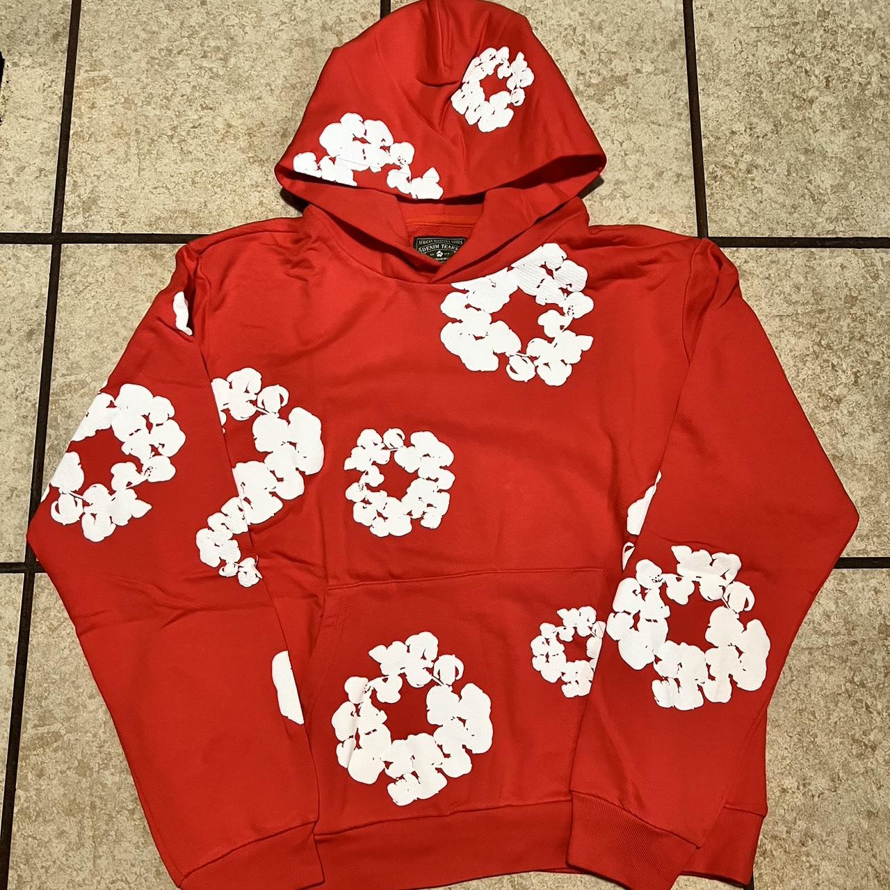 Denim Tears Red Hoodie Size Medium Pre owned #Denim... - Depop