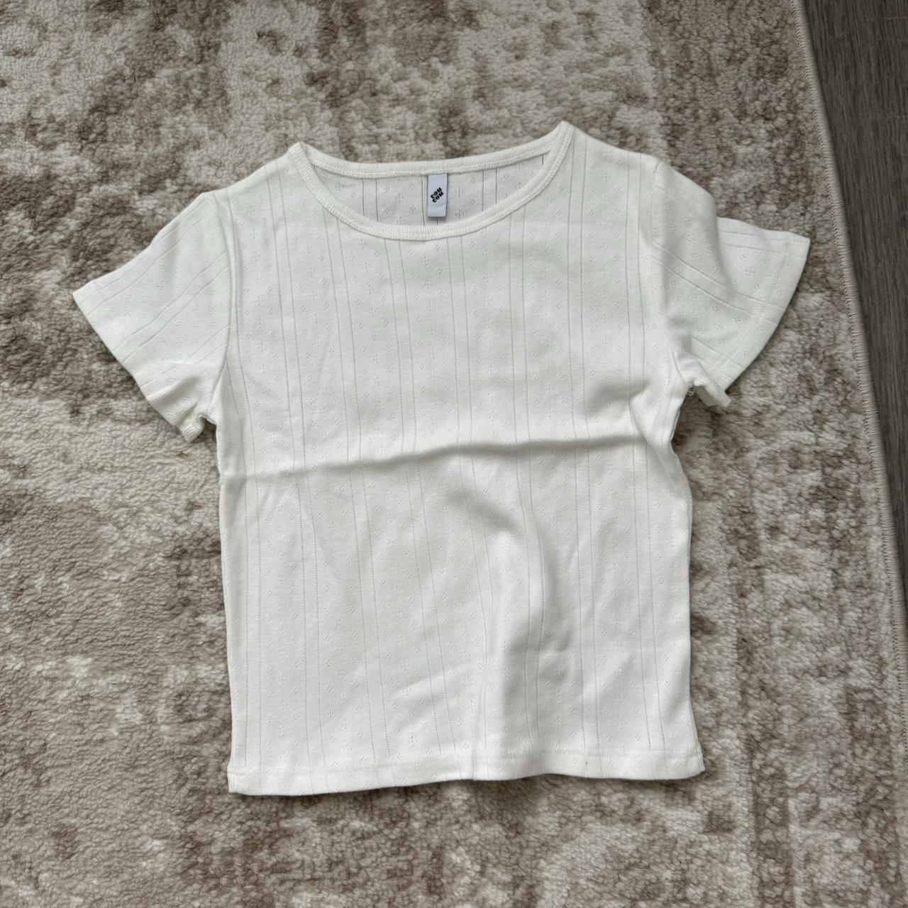 Cou Cou intimates white baby tee - condition... - Depop
