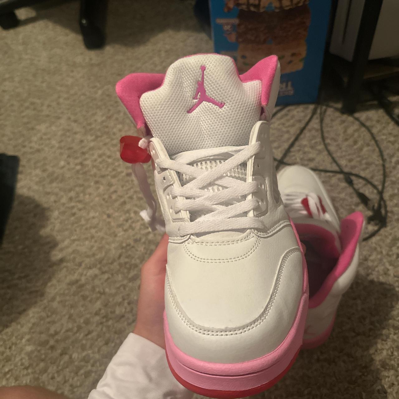 sick pink jordan 5s 9.5 no box - Depop