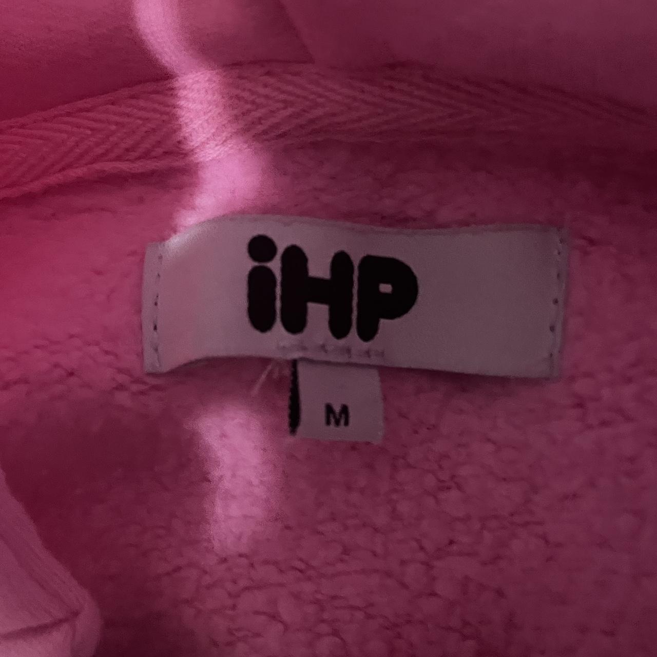 IHP “HAPPY PROMISE” Pink Army Zip Up Hoodie Size... - Depop