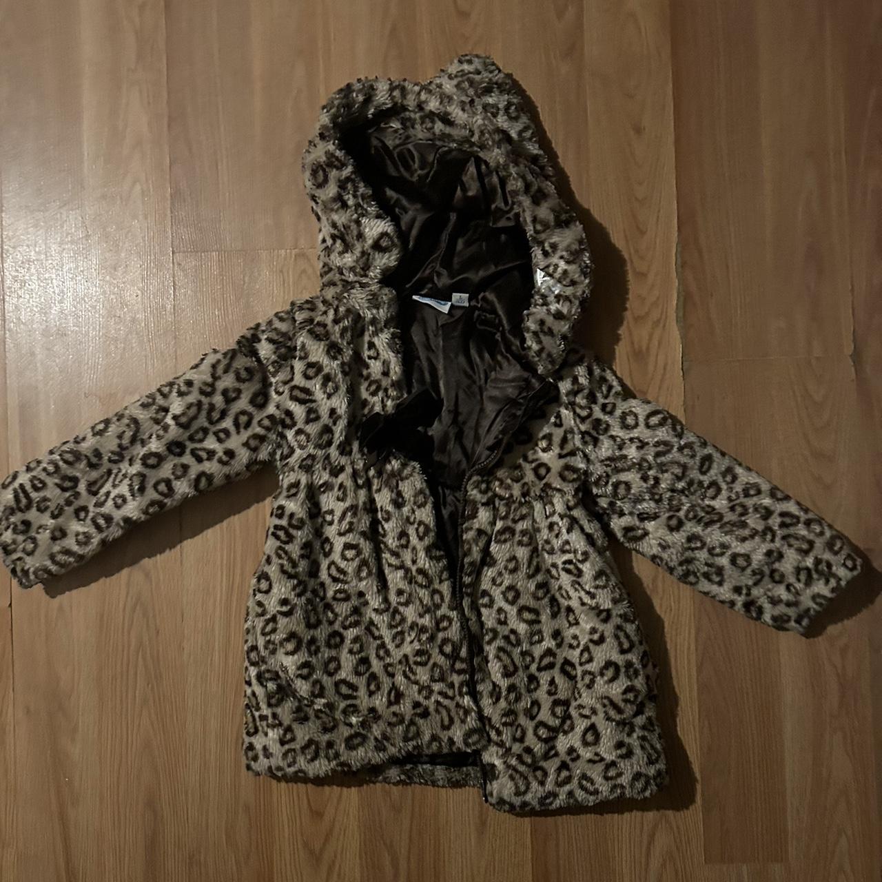 Bon Bebe leopard print jacket Girls size L could fit... - Depop