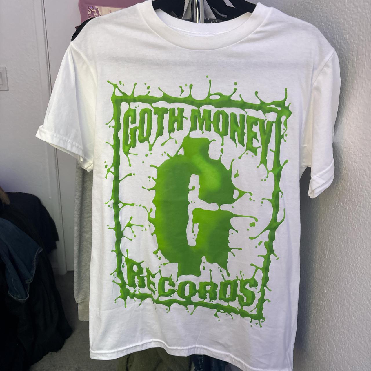 authentic goth money records wear green goop gmr... - Depop