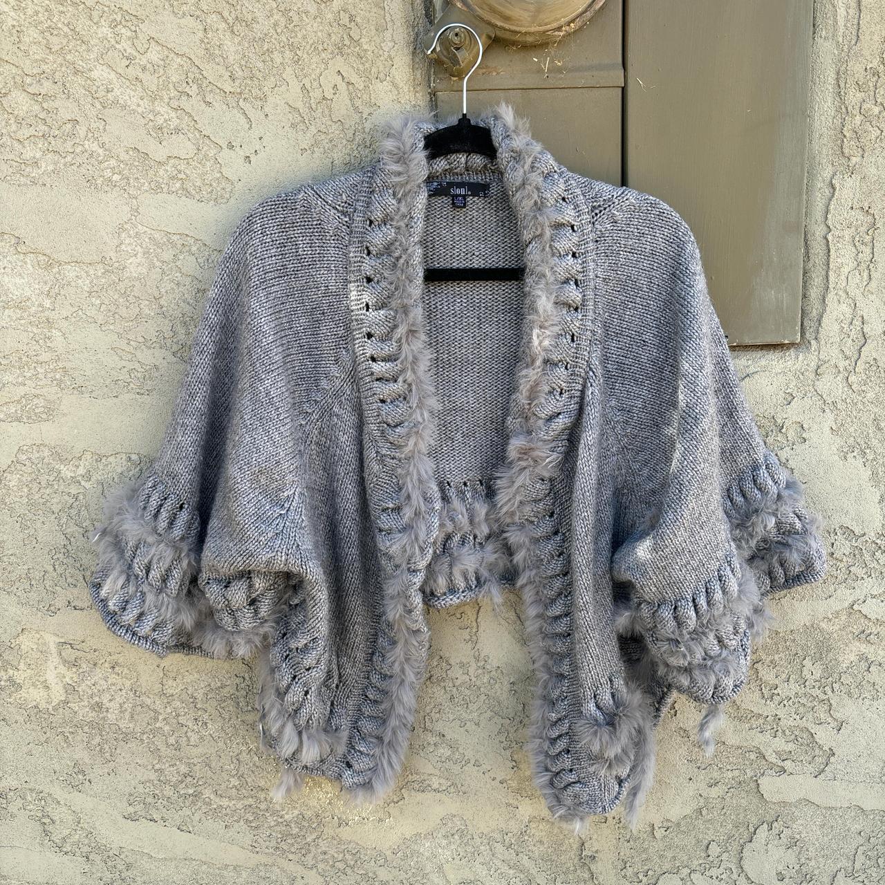 the most BEAUTIFUL VINTAGE gray genuine rabbit fur... | Depop