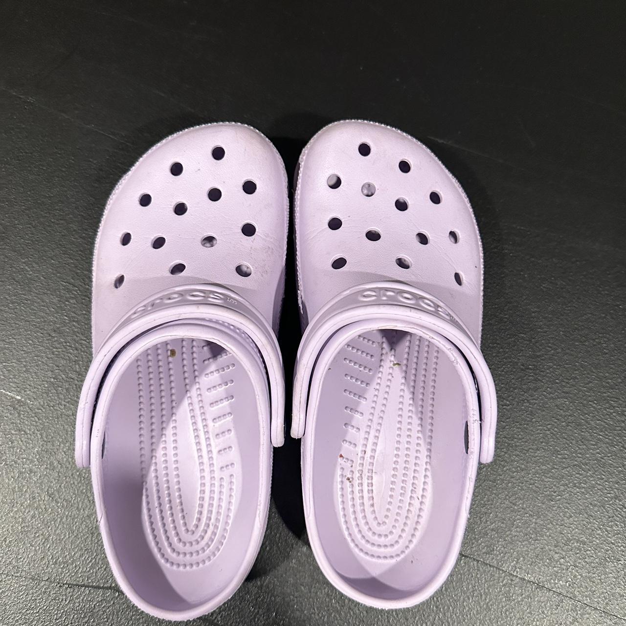 Size 6 girls light purple crocs - Depop