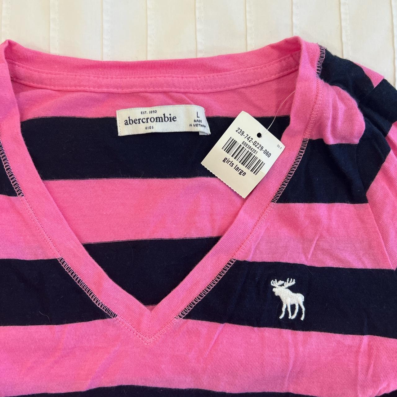 girls L Abercrombie navy/green & pink/navy long... - Depop