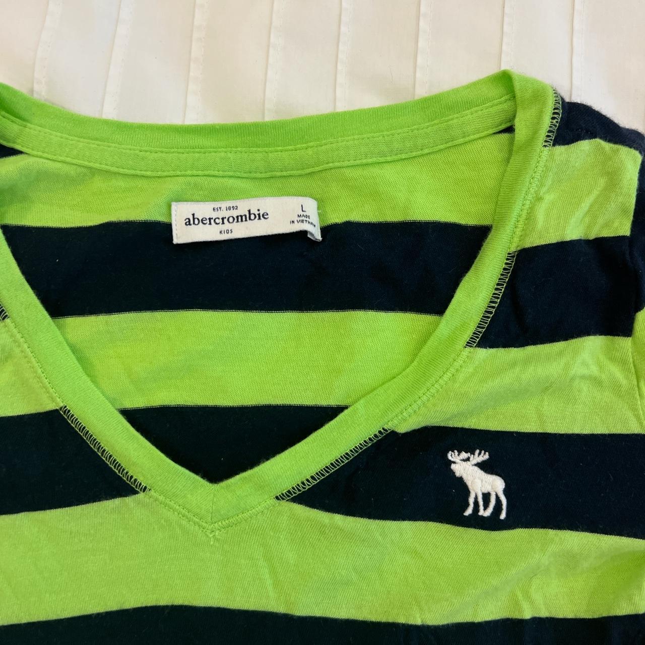girls L Abercrombie navy/green & pink/navy long... - Depop