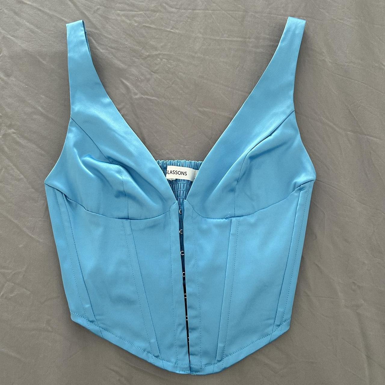 Glassons Blue Corset Top - Never worn, brand new... - Depop