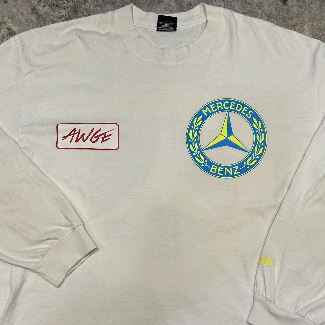 AWGE x Mercedes ‘White’ Long Sleeve T-Shirt. Barley... - Depop
