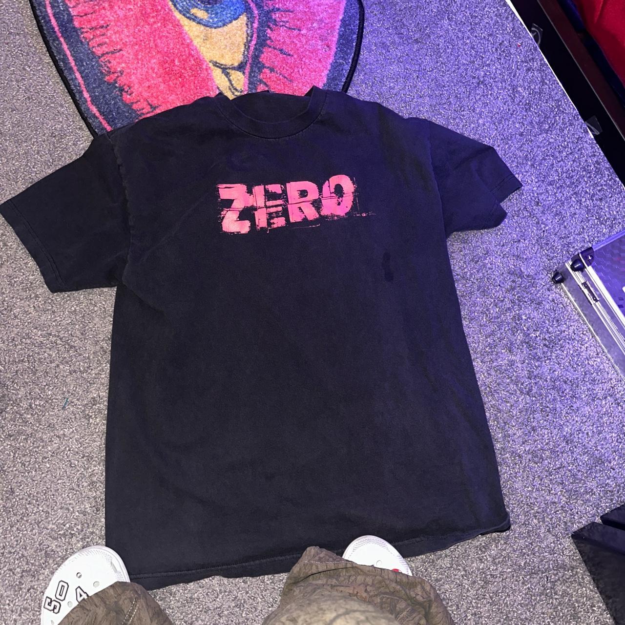 vintage early 2000 zero skateboarding shirt small... - Depop