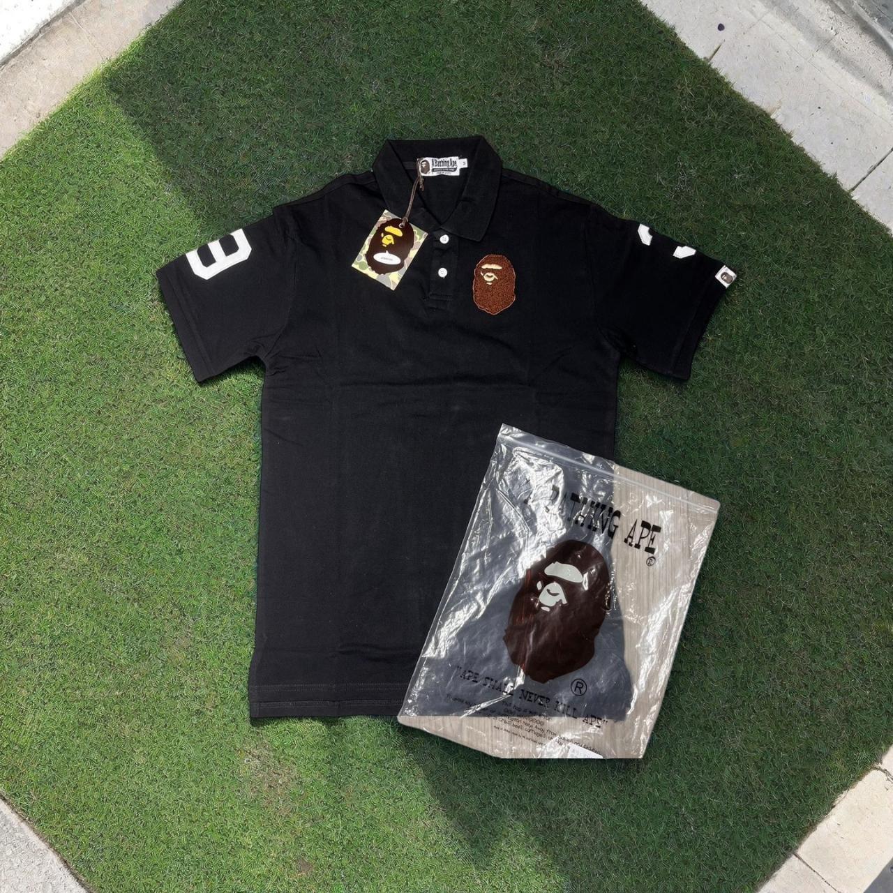 Classic A Bathing Ape polo featuring the iconic ape... | Depop