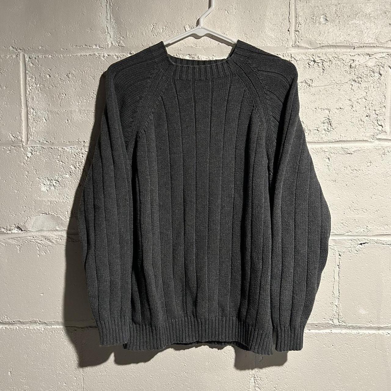 Grey lined sweater Large / sick textures lines /... - Depop