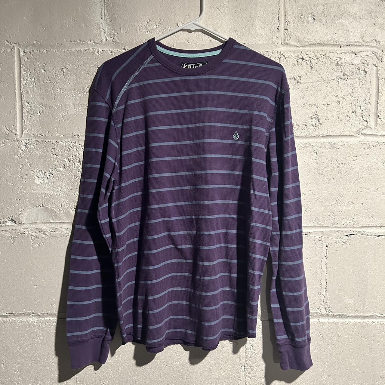 Vintage Volcom long sleeve Large / sick stripe... - Depop