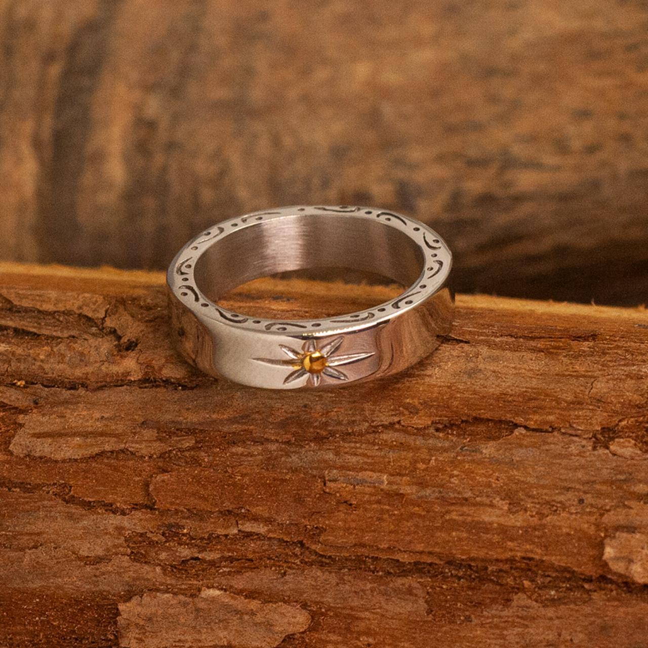 Japanse Brand Star RING Titanium steel SIZE 7... - Depop