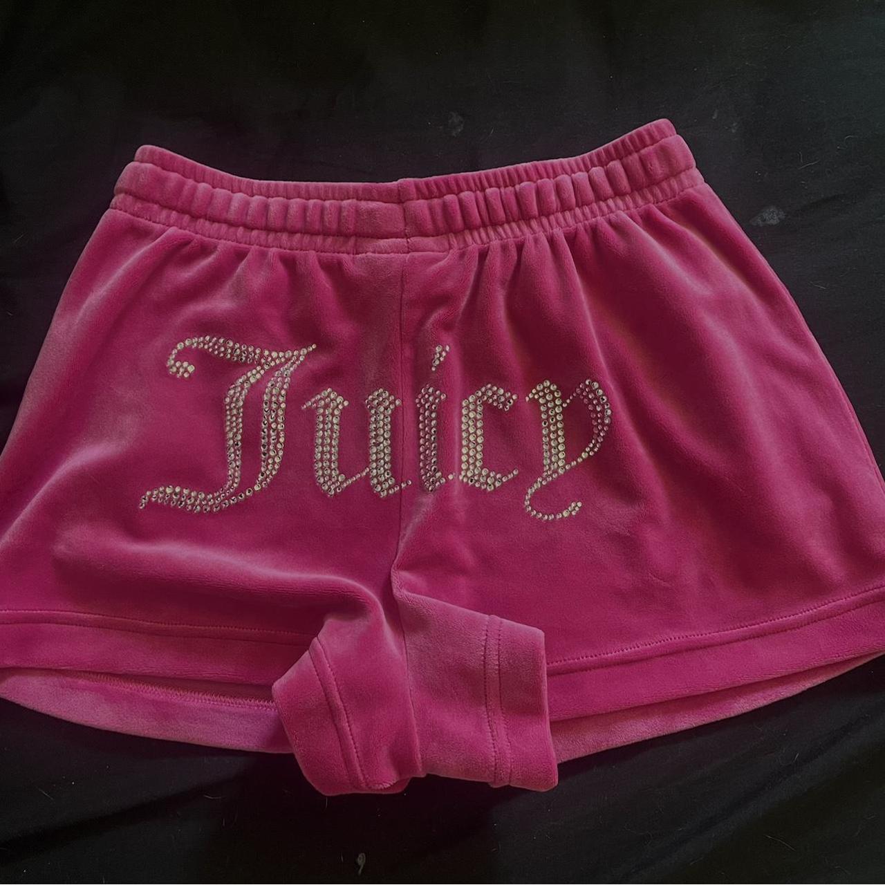 XS, pink juicy couture shorts, only worn once - Depop
