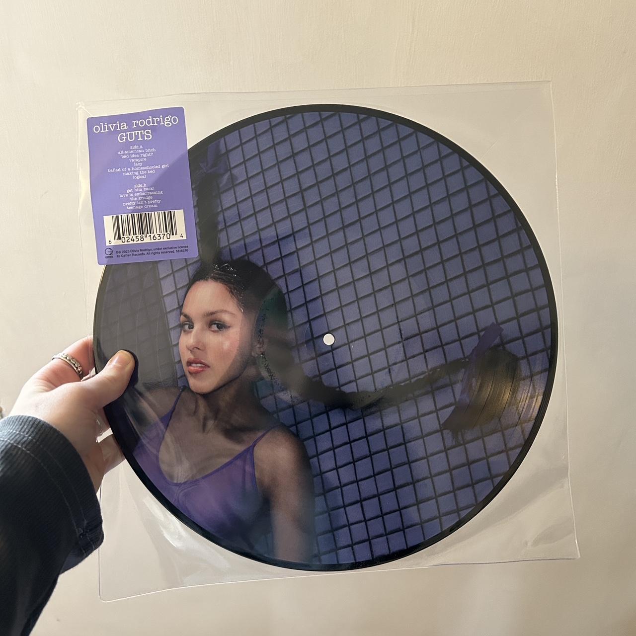 olivia rodrigo - guts picture disc vinyl (12”) never... - Depop