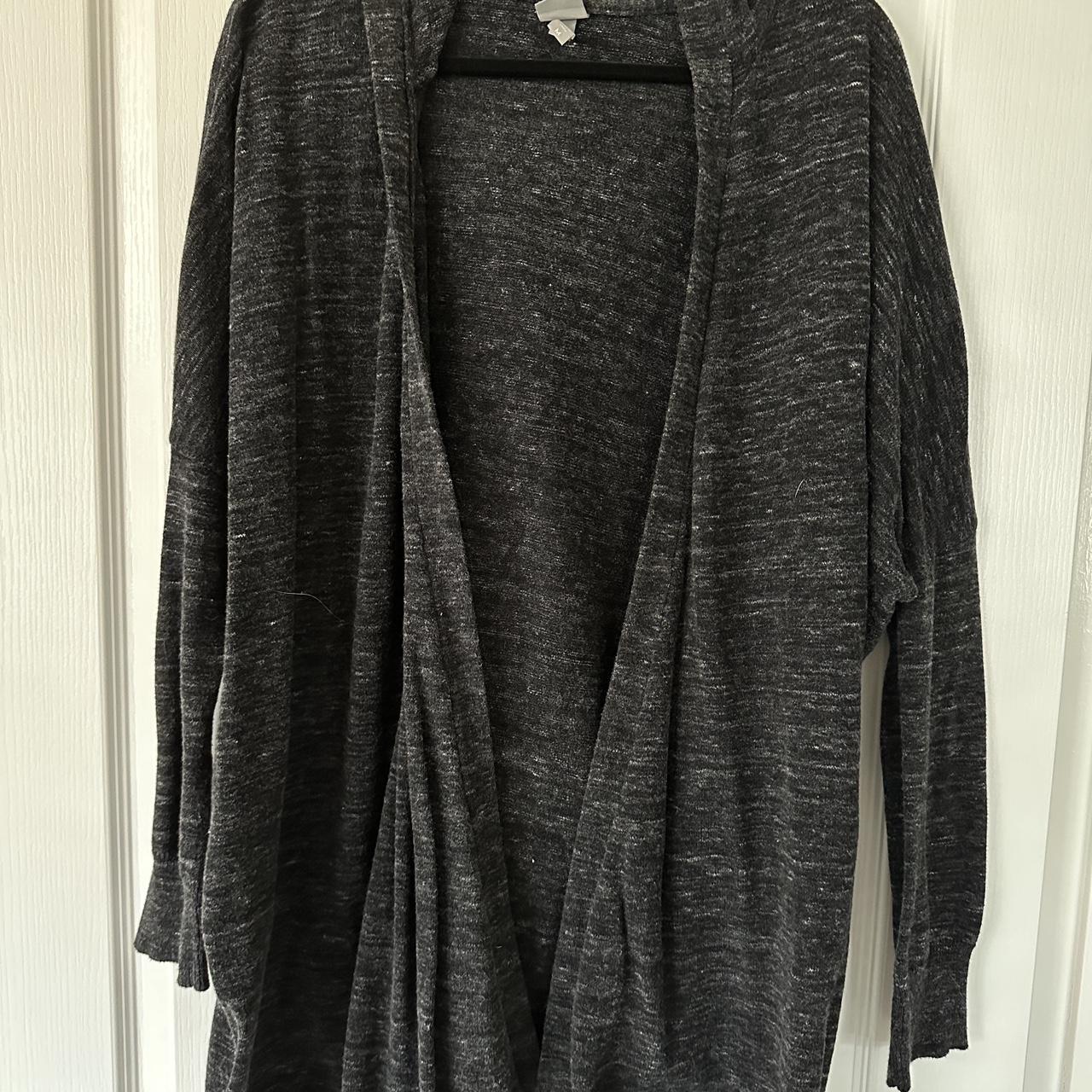 Dark Grey Hooded Cardigan • Size Medium • Bench •... - Depop